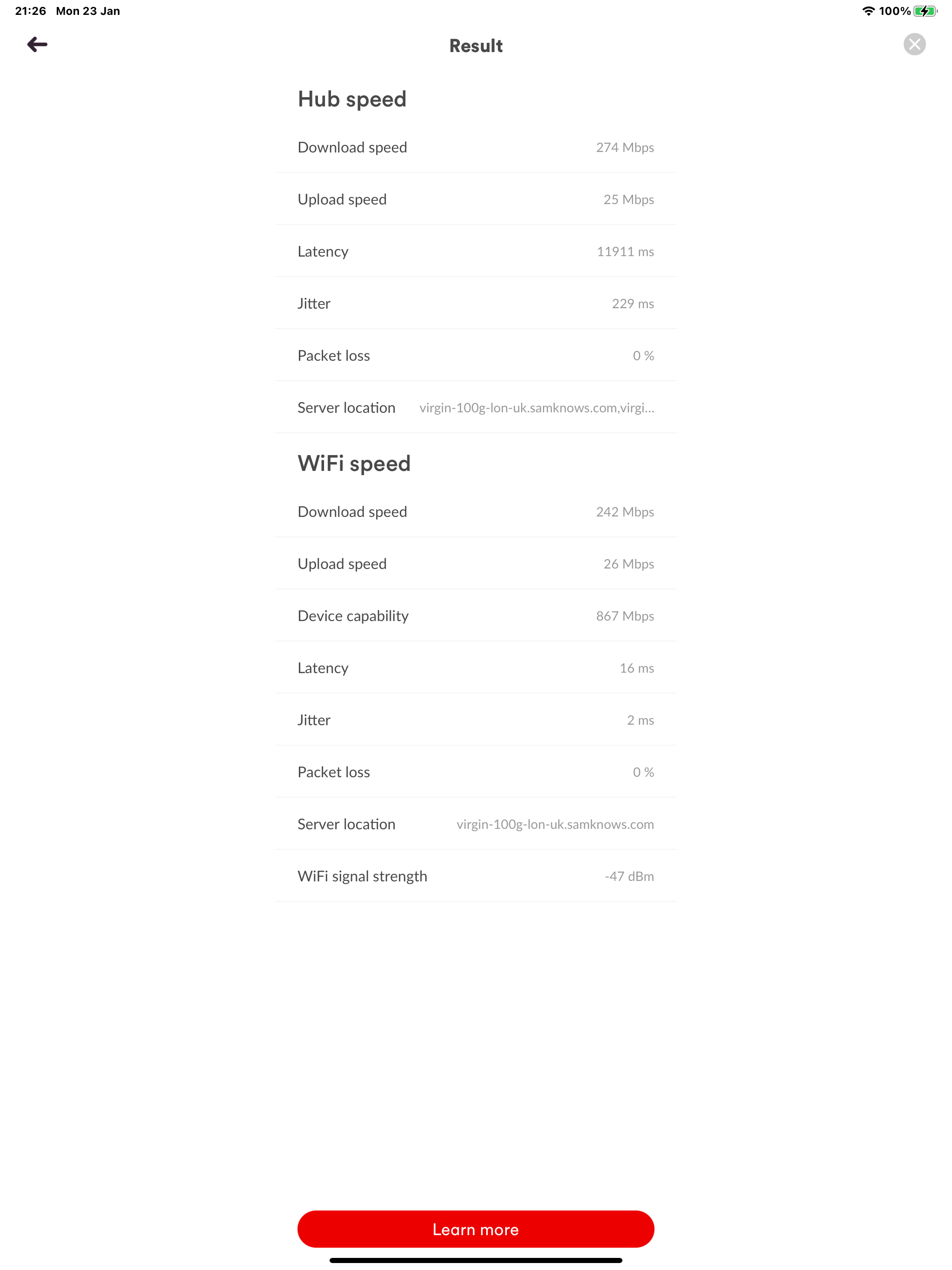 VM Connect App on IOS has recorded excessive Hub3 latency | Virgin ...