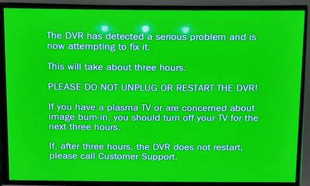 Tv box - DVR has detected a serious problem error | Virgin Media ...