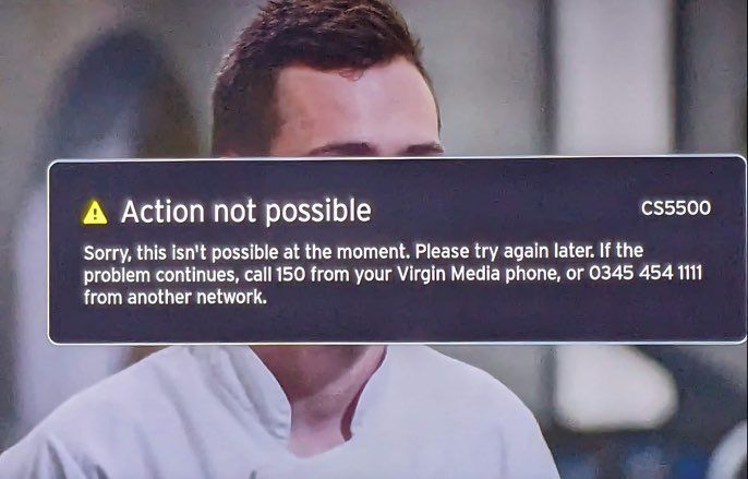 Action Not Possible CS5500 and App Not Accessible CS2400 | Virgin Media Community - 5445341