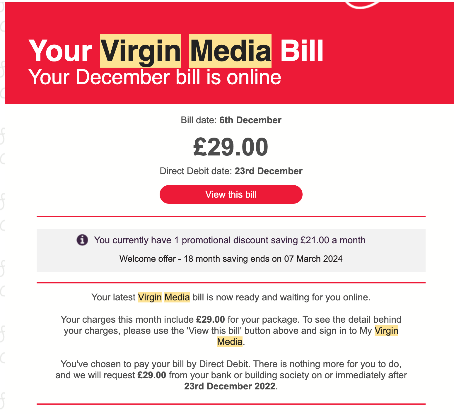 Virgin Media started a new contract when I moved home instead of moving ...
