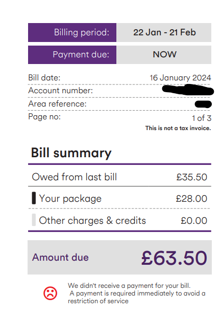 Incorrect Billing amount? | Virgin Media Community - 5470834