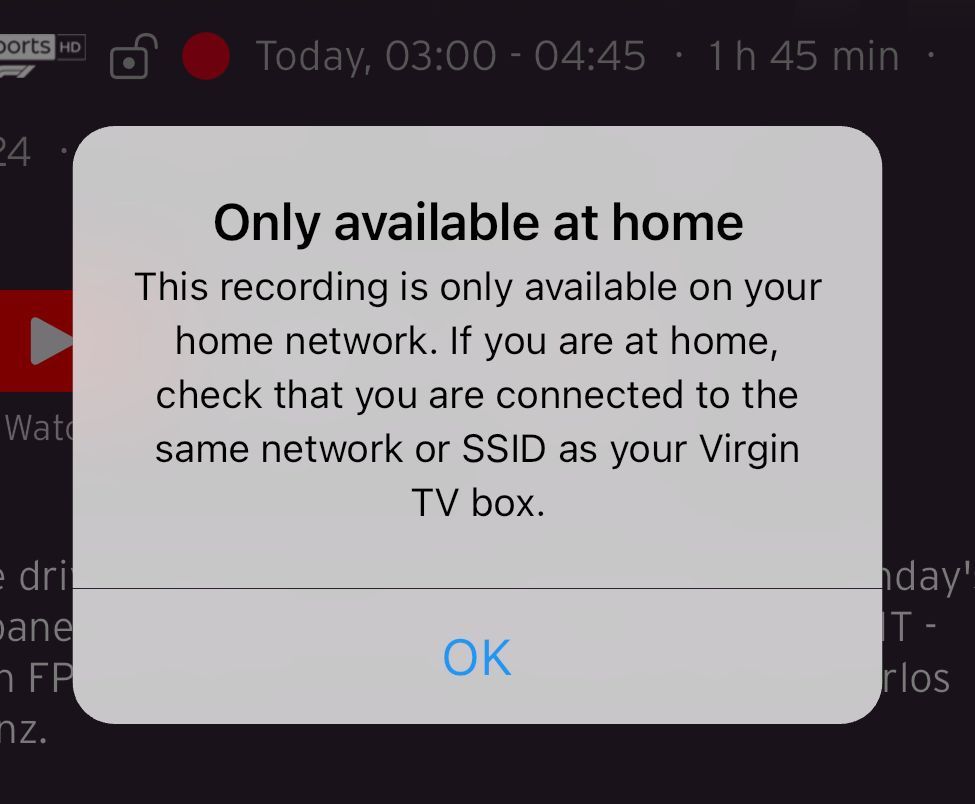 TV Go – “Only available at home” | Virgin Media Community - 5506692