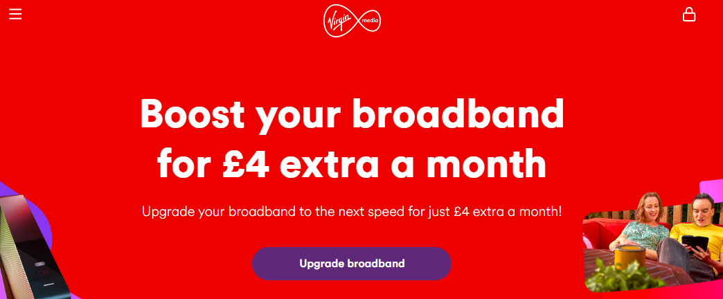 Upgrade your broadband for extra £4 | Virgin Media Community - 5527983