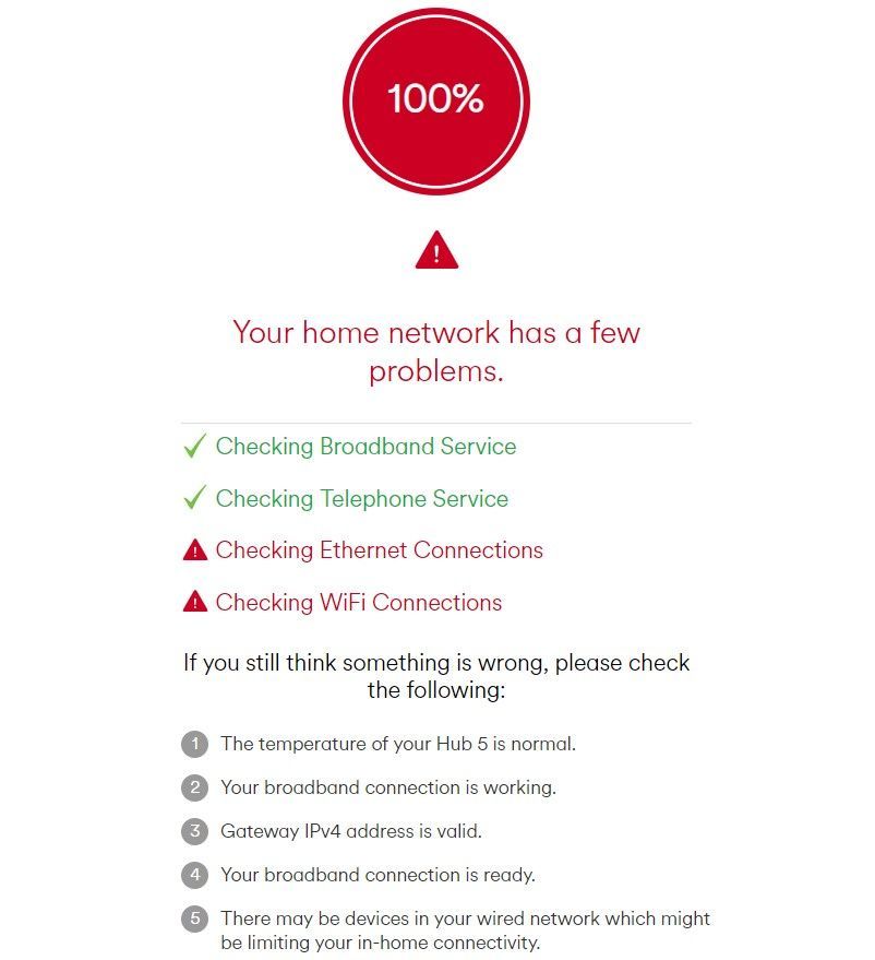 Hub 5 - Your home network has a few problems | Virgin Media Community ...