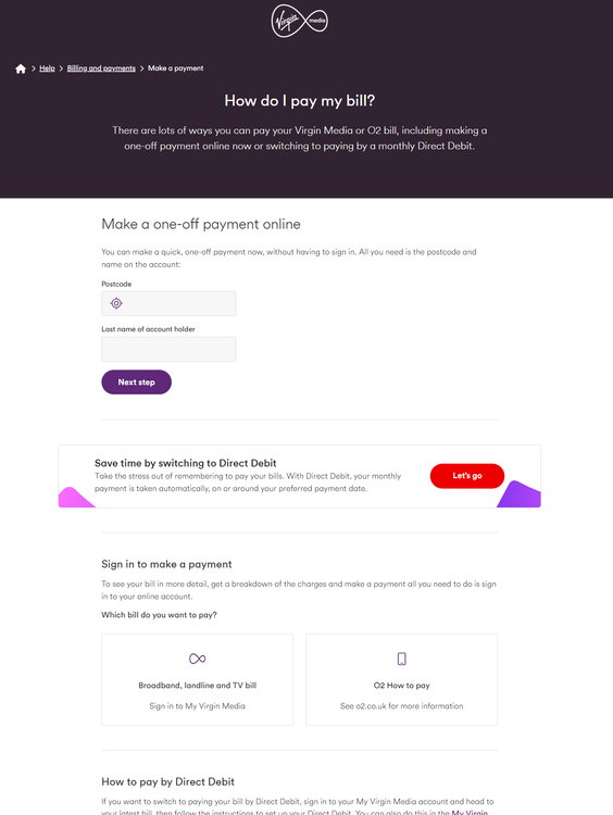 Switch to eBilling | Virgin Media Community - 5616686