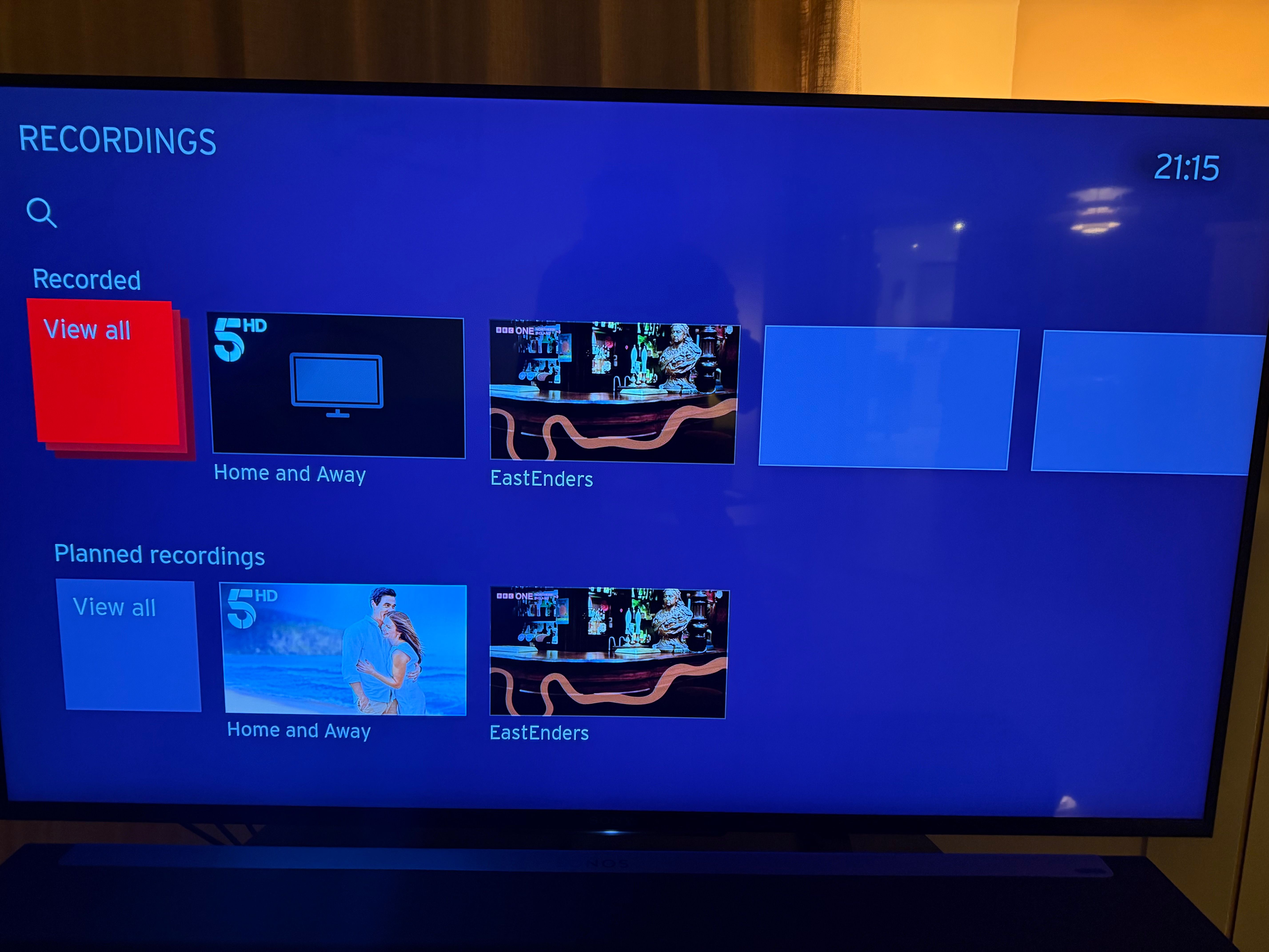 Panels greyed out, can’t access recordings | Virgin Media Community ...
