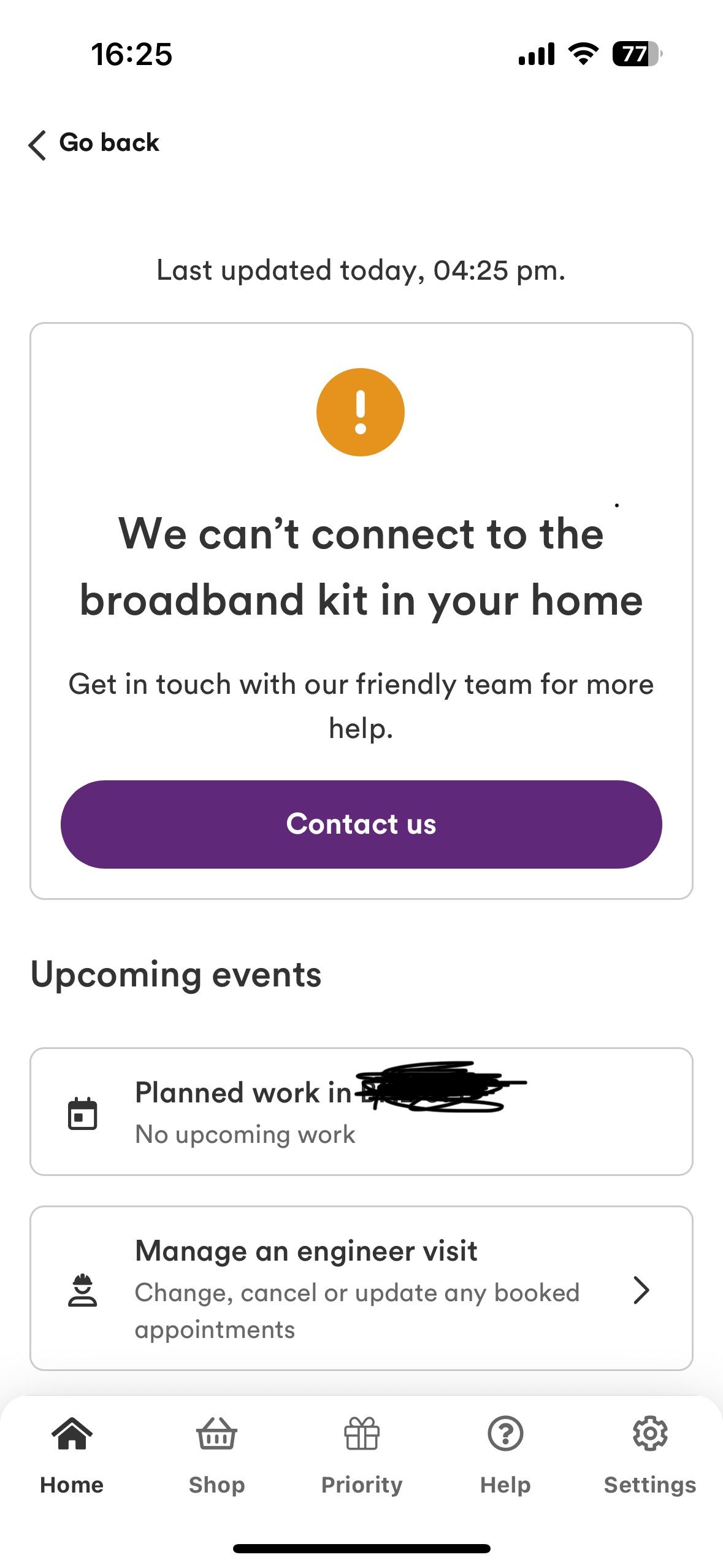 Service status check on My Virgin Media app not working | Virgin Media ...