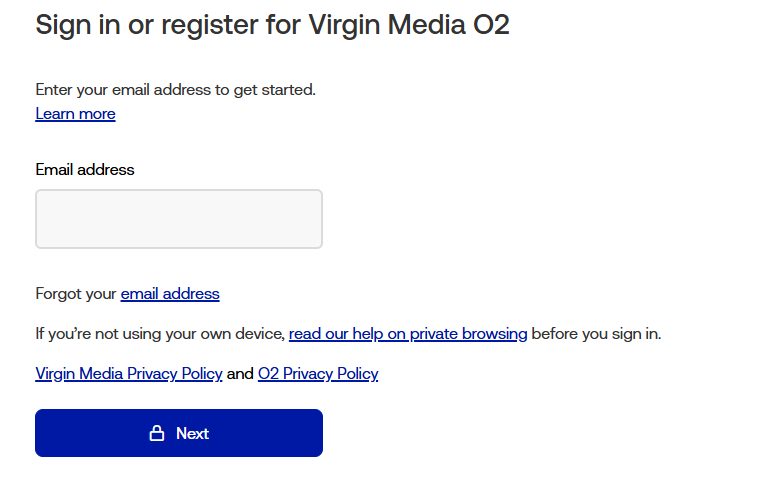 SSO Sign up help needed | Virgin Media Community - 5652348