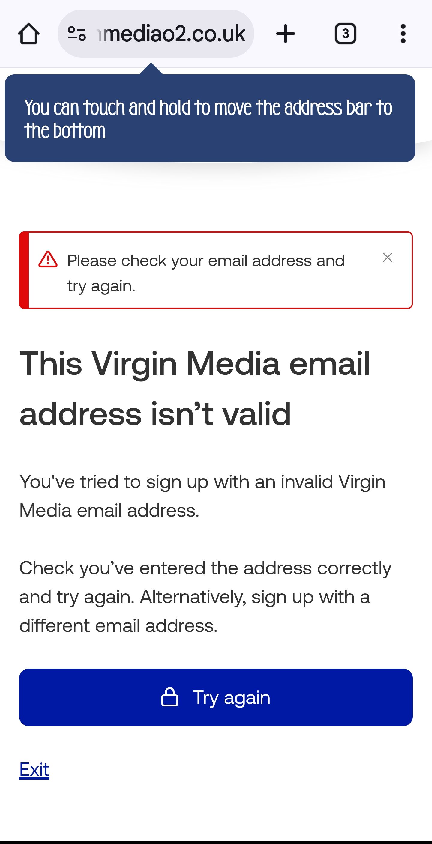 This Virgin Media email address isn't valid | Virgin Media Community ...